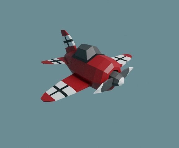 3D model Lowpoly Airplane VR / AR / low-poly | CGTrader