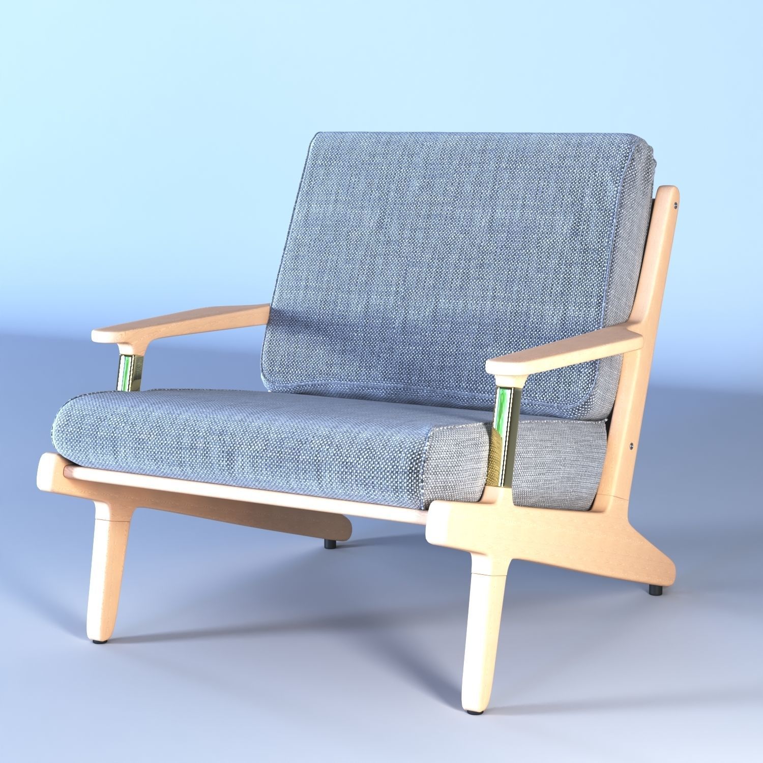 Fabric wood chair 3D model | CGTrader