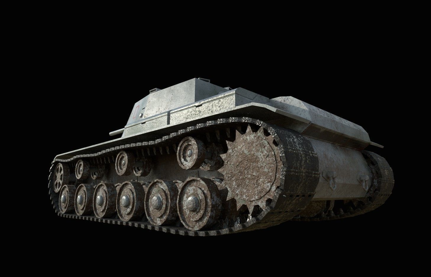 3D model Low Poly Tank KV1 Como 002 VR / AR / low-poly | CGTrader