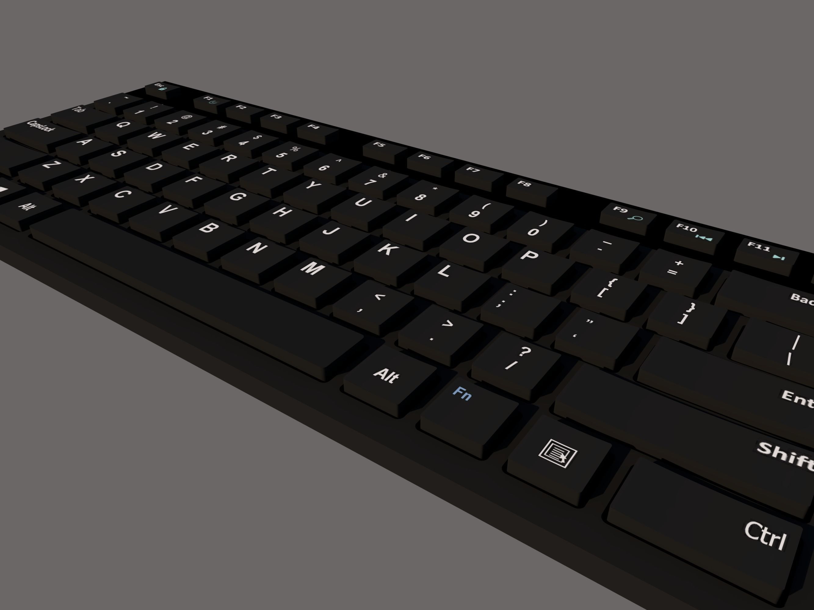 Keyboard 3D model low-poly | CGTrader