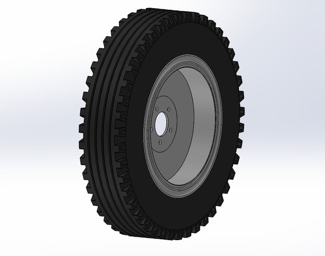 agro trailer wheel free 3D model | CGTrader