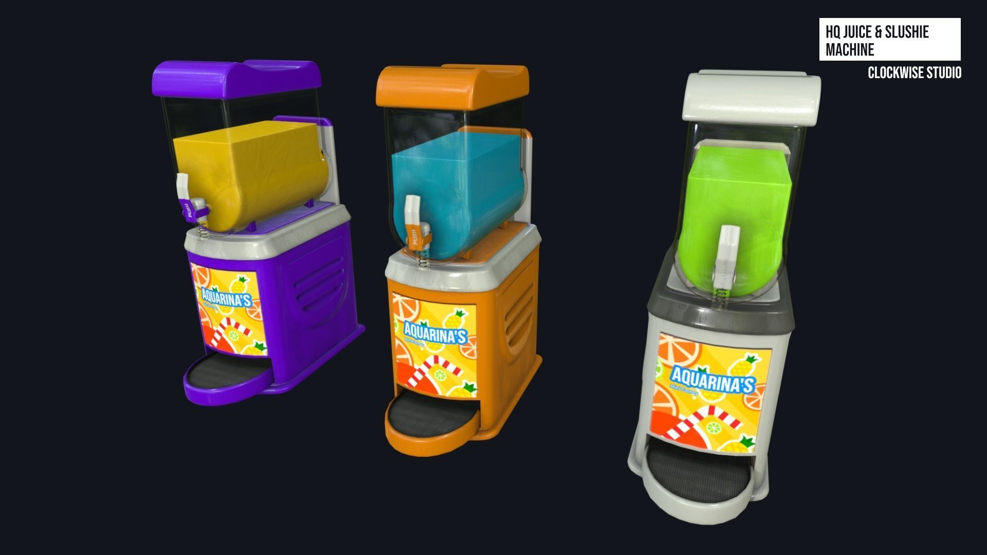 3D model Juice and Slushie Machine VR / AR / low-poly | CGTrader