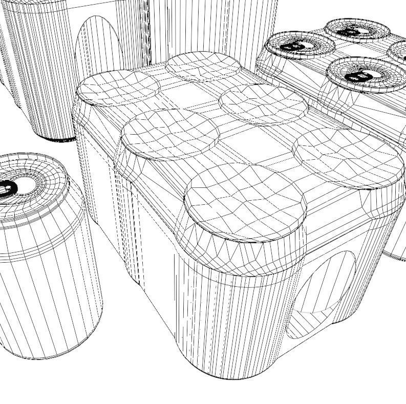 Generic soda can six pack bundle 3D model | CGTrader