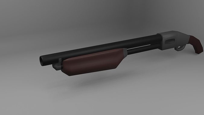 shotgun for games and 3dprinting free VR / AR / low-poly 3D model ...