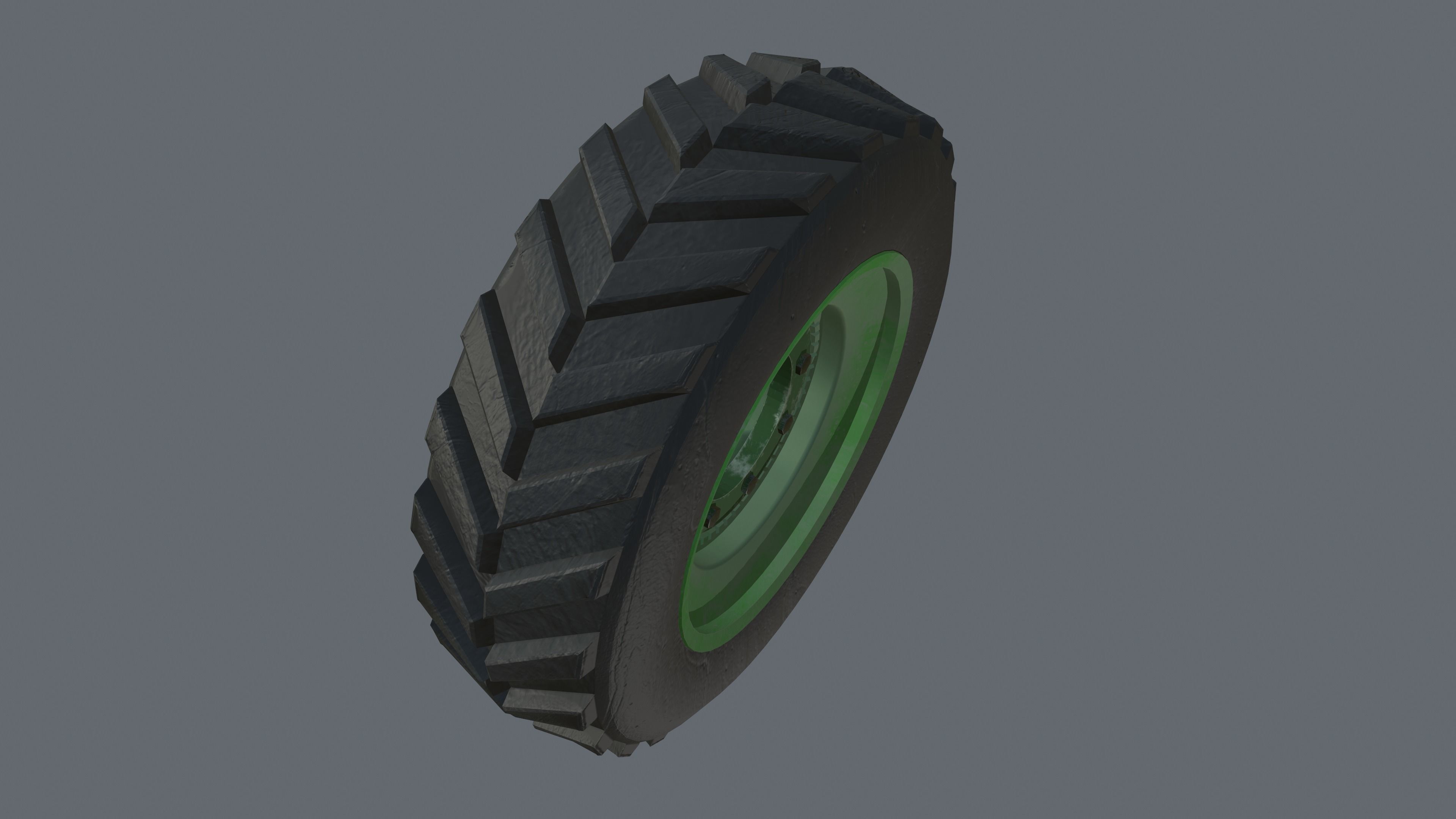 Tractor wheels are old and working 3D model | CGTrader