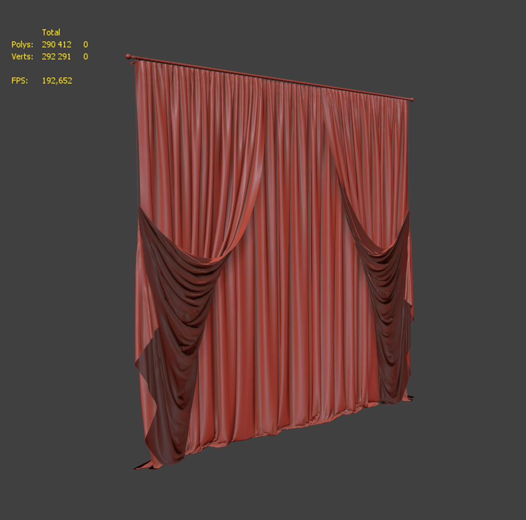 Curtain 3D model | CGTrader