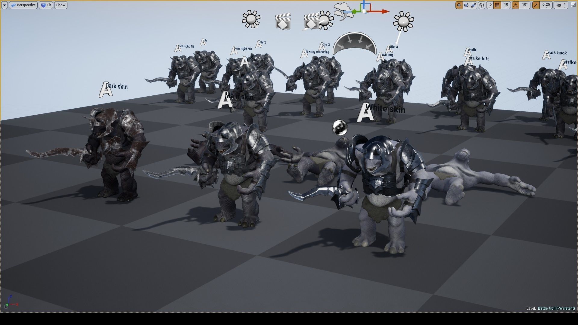 3D model Battle troll low-poly 3D model VR / AR / low-poly rigged ...