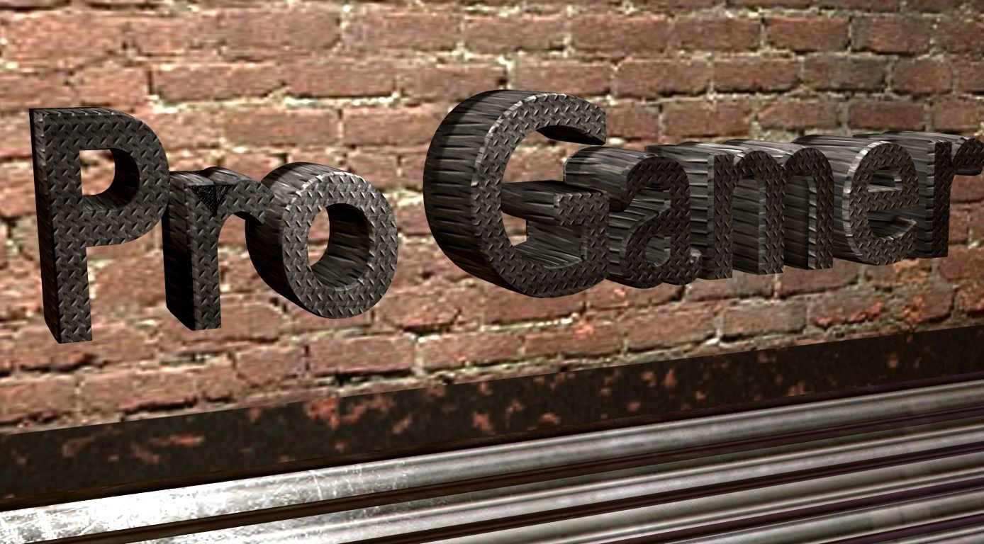 3D model Pro gamer - text 3D - low poly VR / AR / low-poly | CGTrader