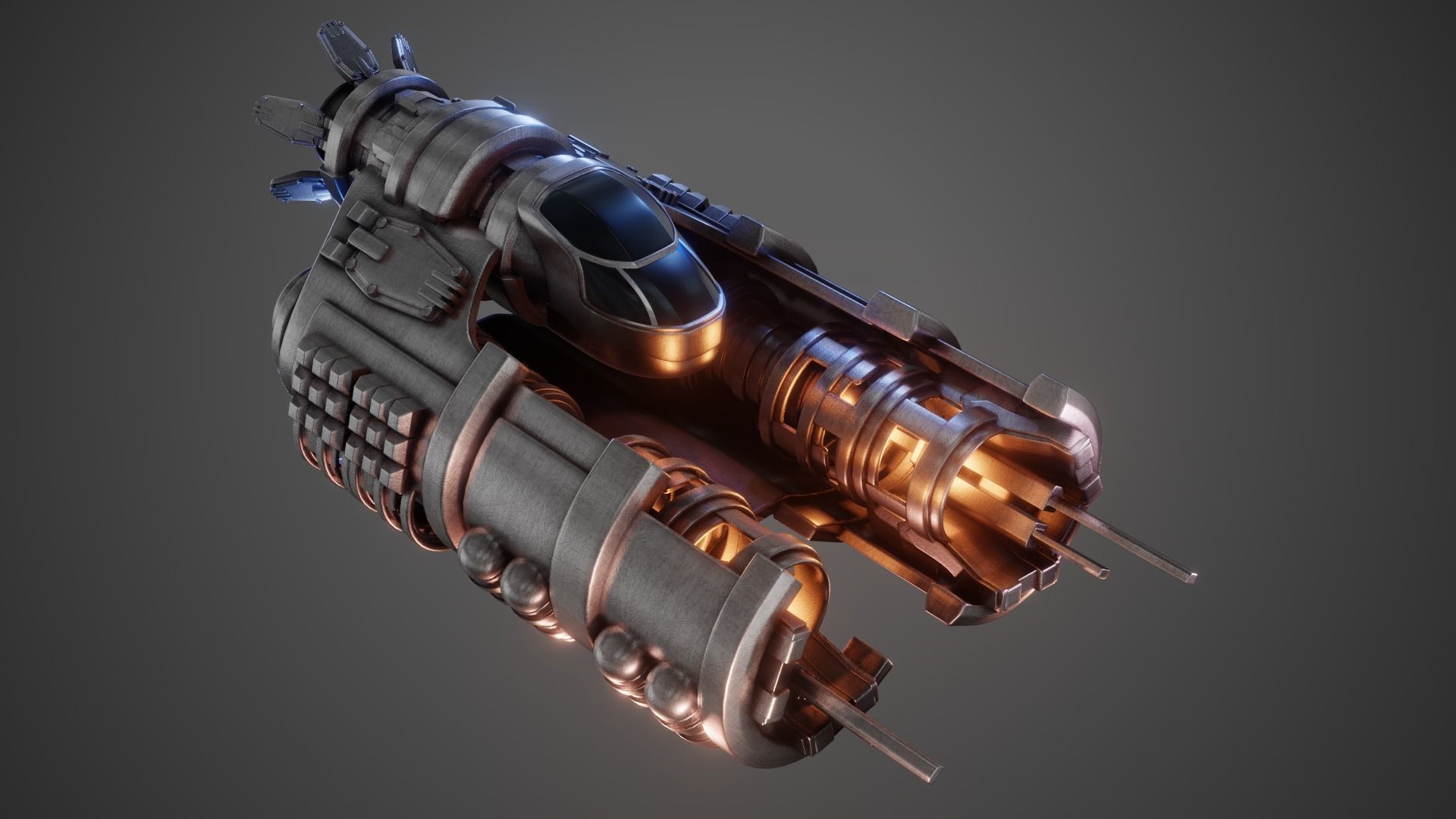 Highpoly Spaceship 3D model | CGTrader
