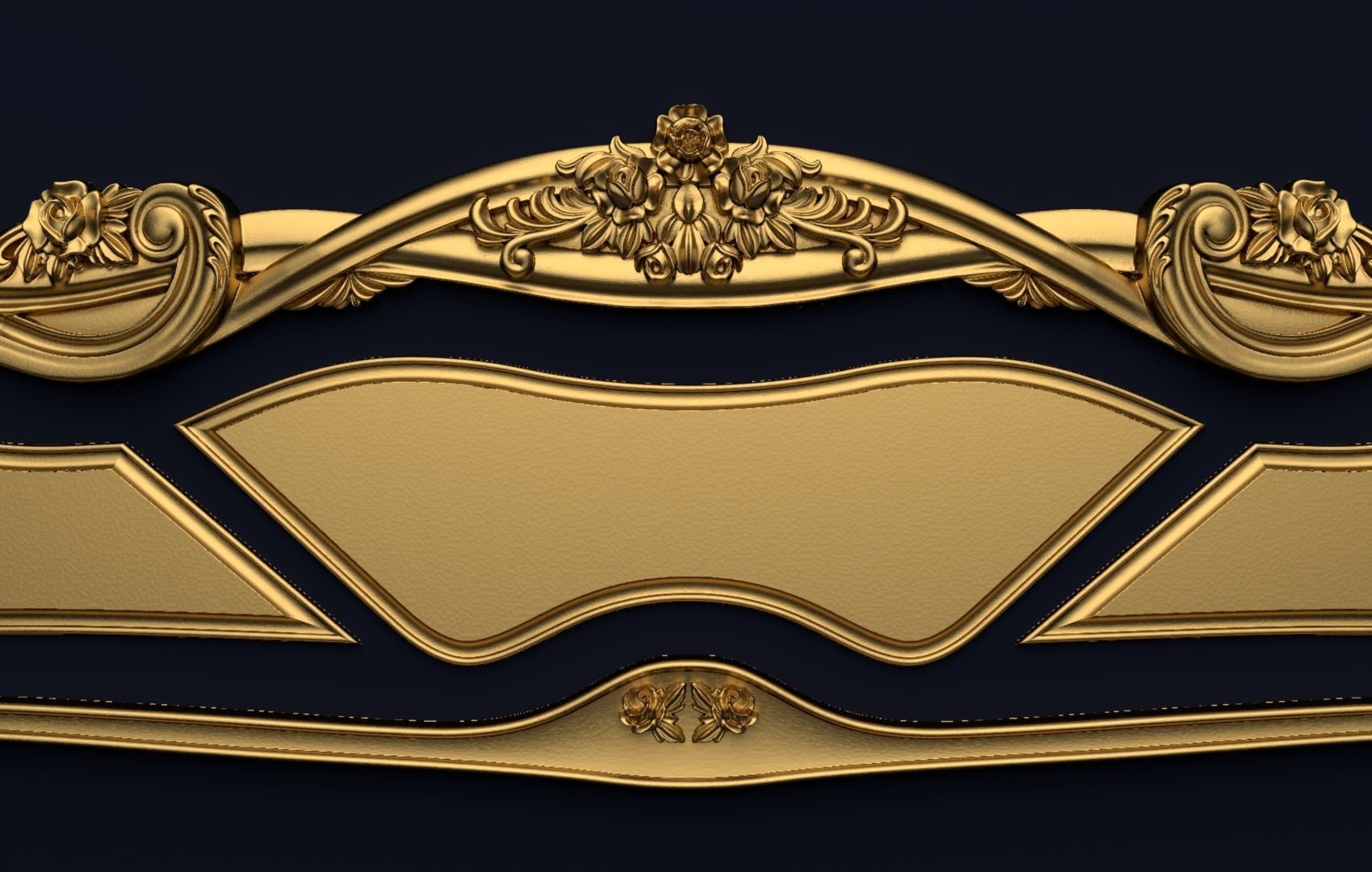 Classic Carved Bed 3D model 01 3D model | CGTrader