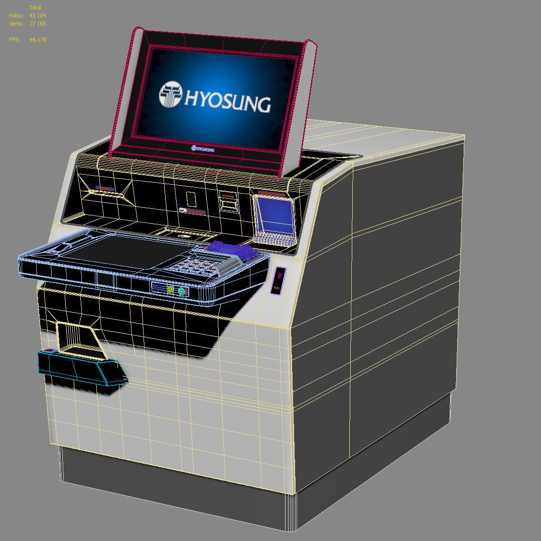 ATM machine Nautilus Hyosung MX8800 3D model | CGTrader