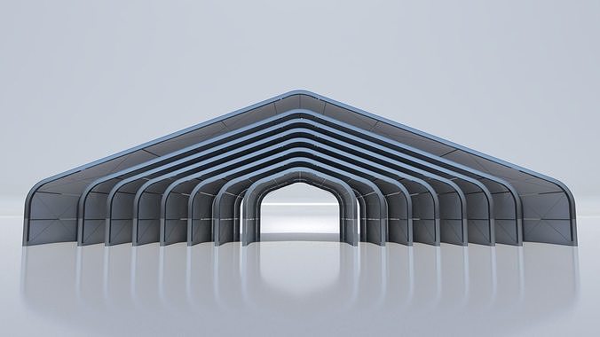 TSpan Clear Span - aluminum structure - modular 3D model rigged | CGTrader