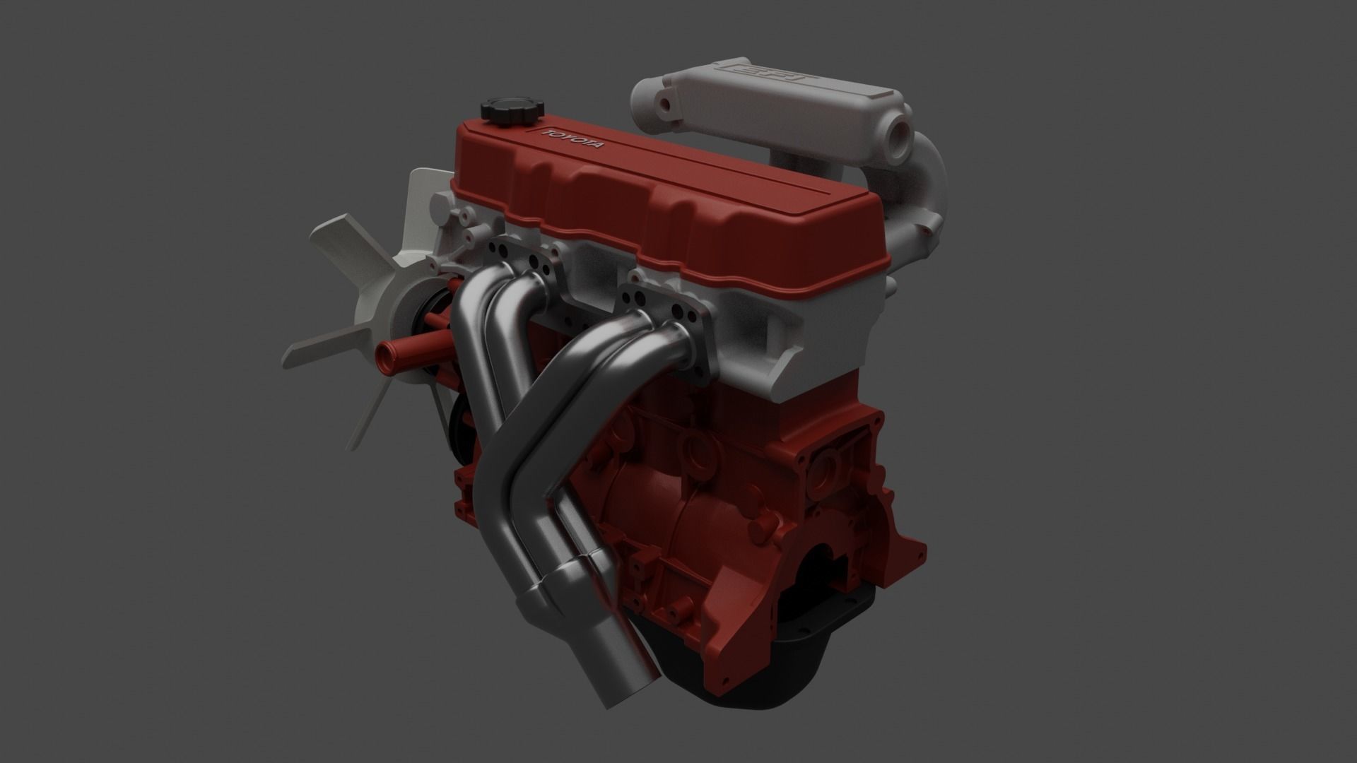 Toyota 22RE Engine 3D model | CGTrader