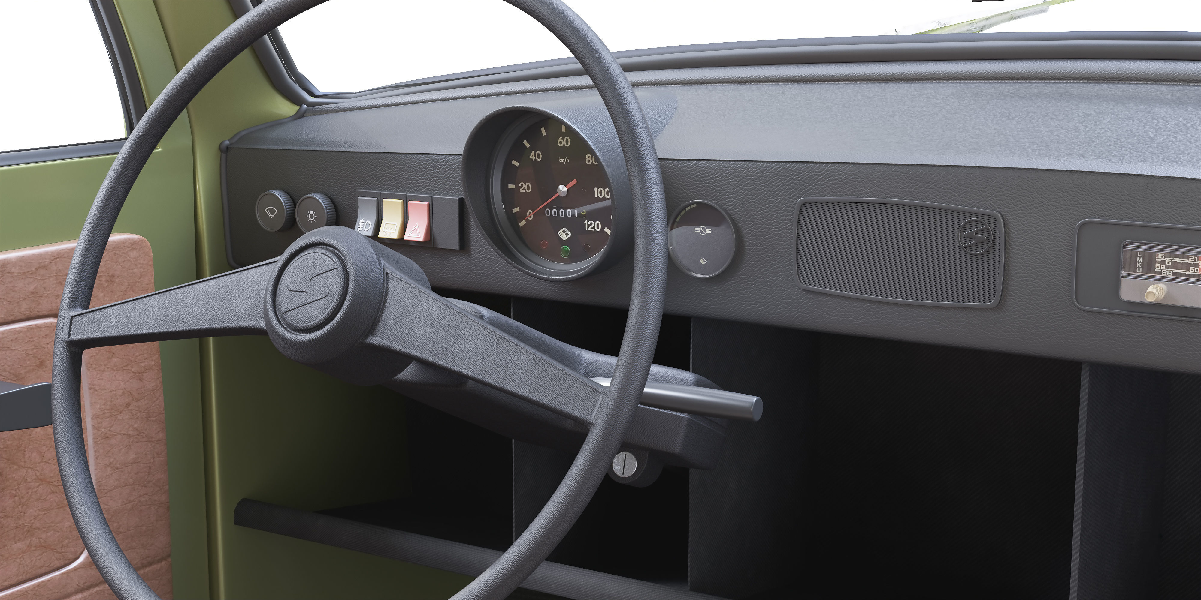 Trabant 601 kombi 1975 with interior 3D model | CGTrader