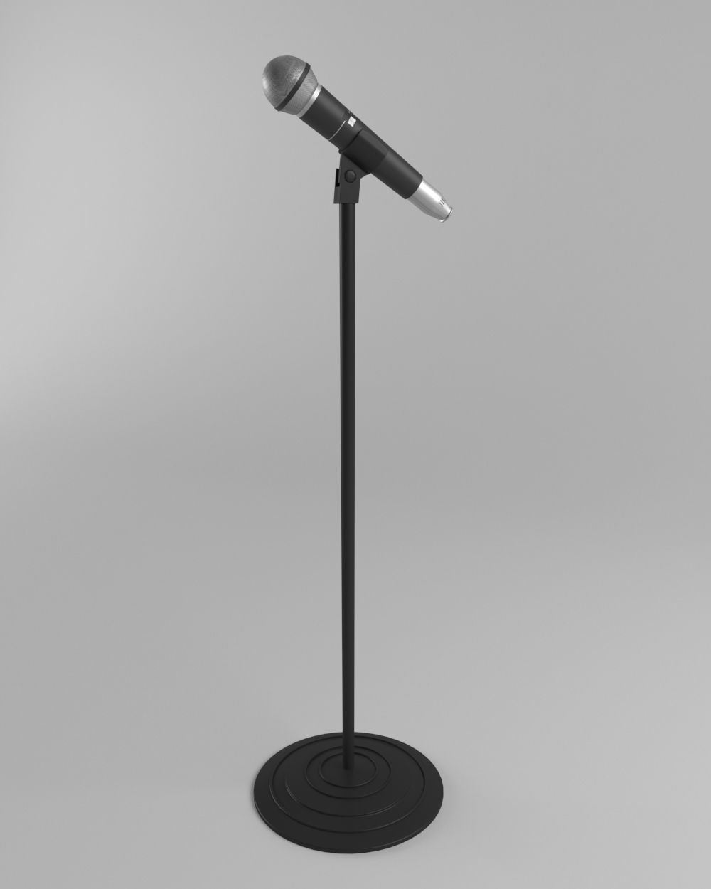 microphone and stand free 3D model | CGTrader