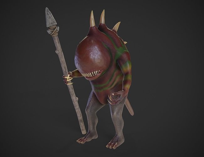 3D model Troglodyte VR / AR / low-poly rigged animated | CGTrader