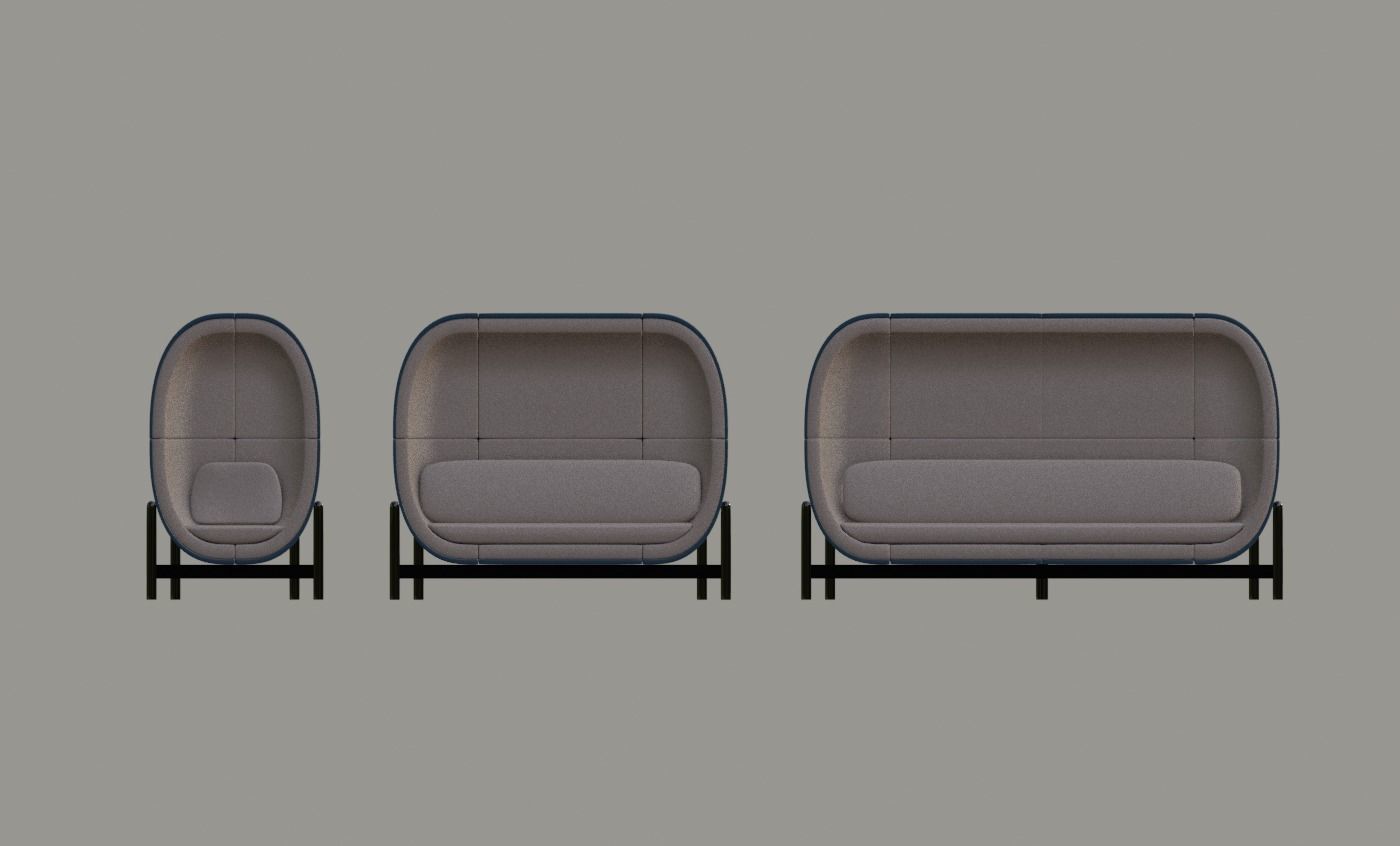 Capsule Office Pod Set free 3D model | CGTrader