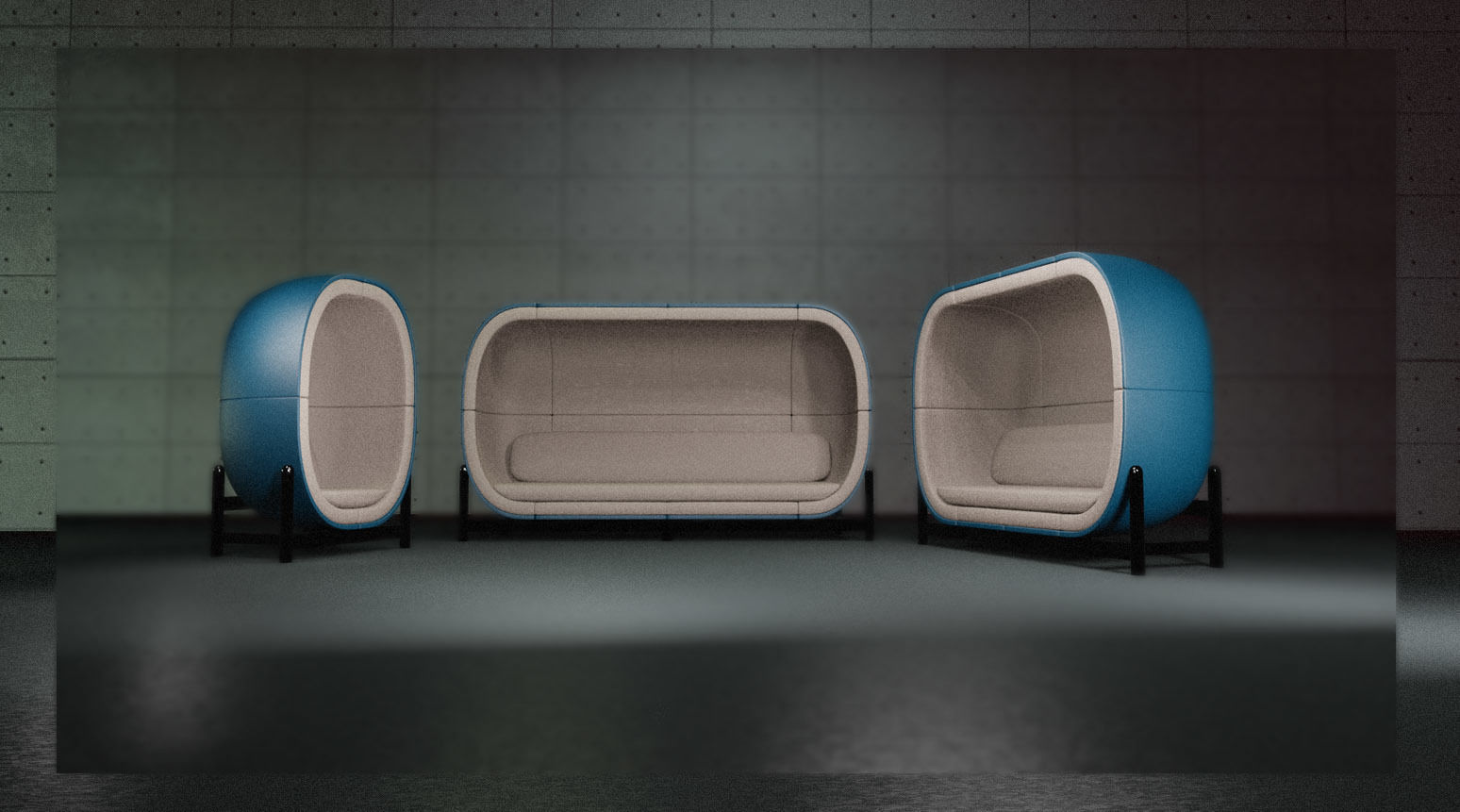 Capsule Office Pod Set free 3D model | CGTrader