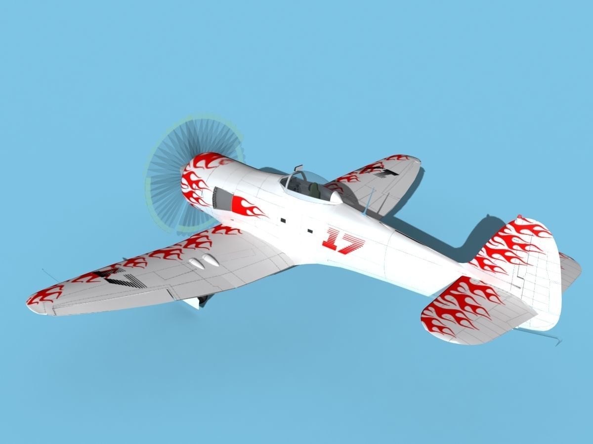 Hawker Sea Fury V22 Racer 3D model animated rigged | CGTrader