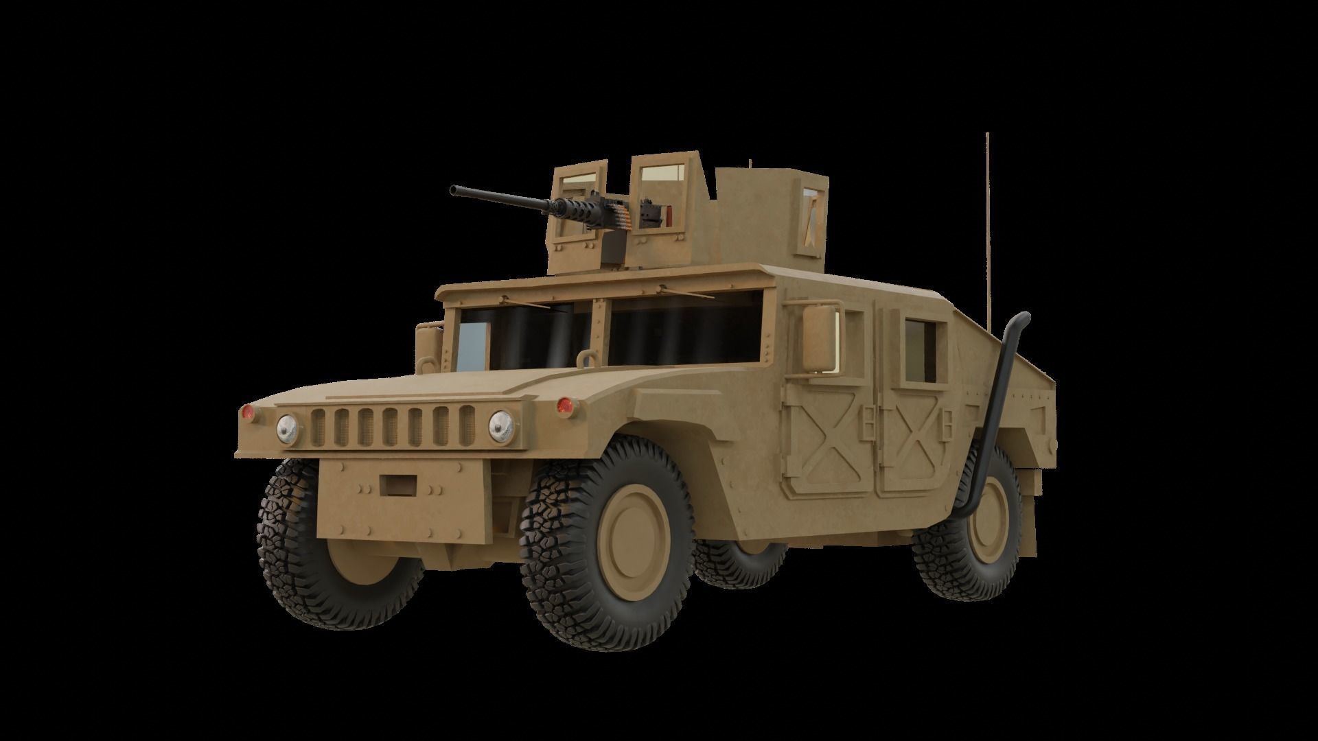 Humvee US Textured V2 3D model | CGTrader