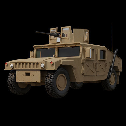 Humvee US Textured V2 3D model | CGTrader