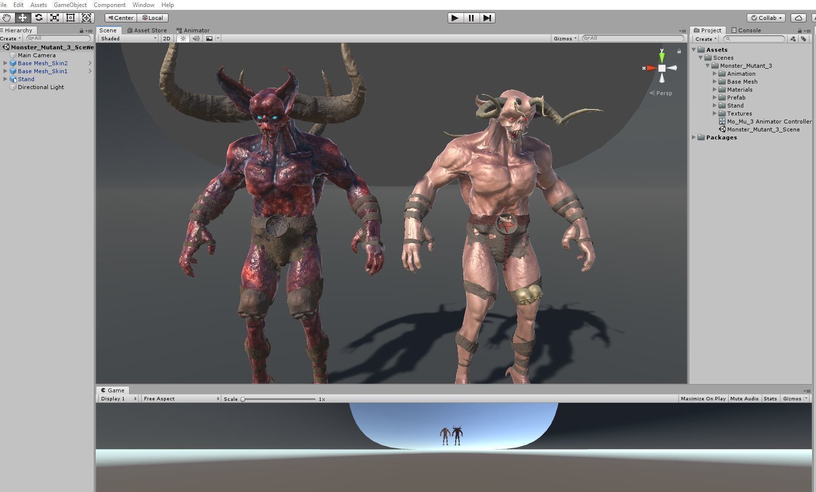 3D model Monster Mutant 3 VR / AR / low-poly rigged animated | CGTrader