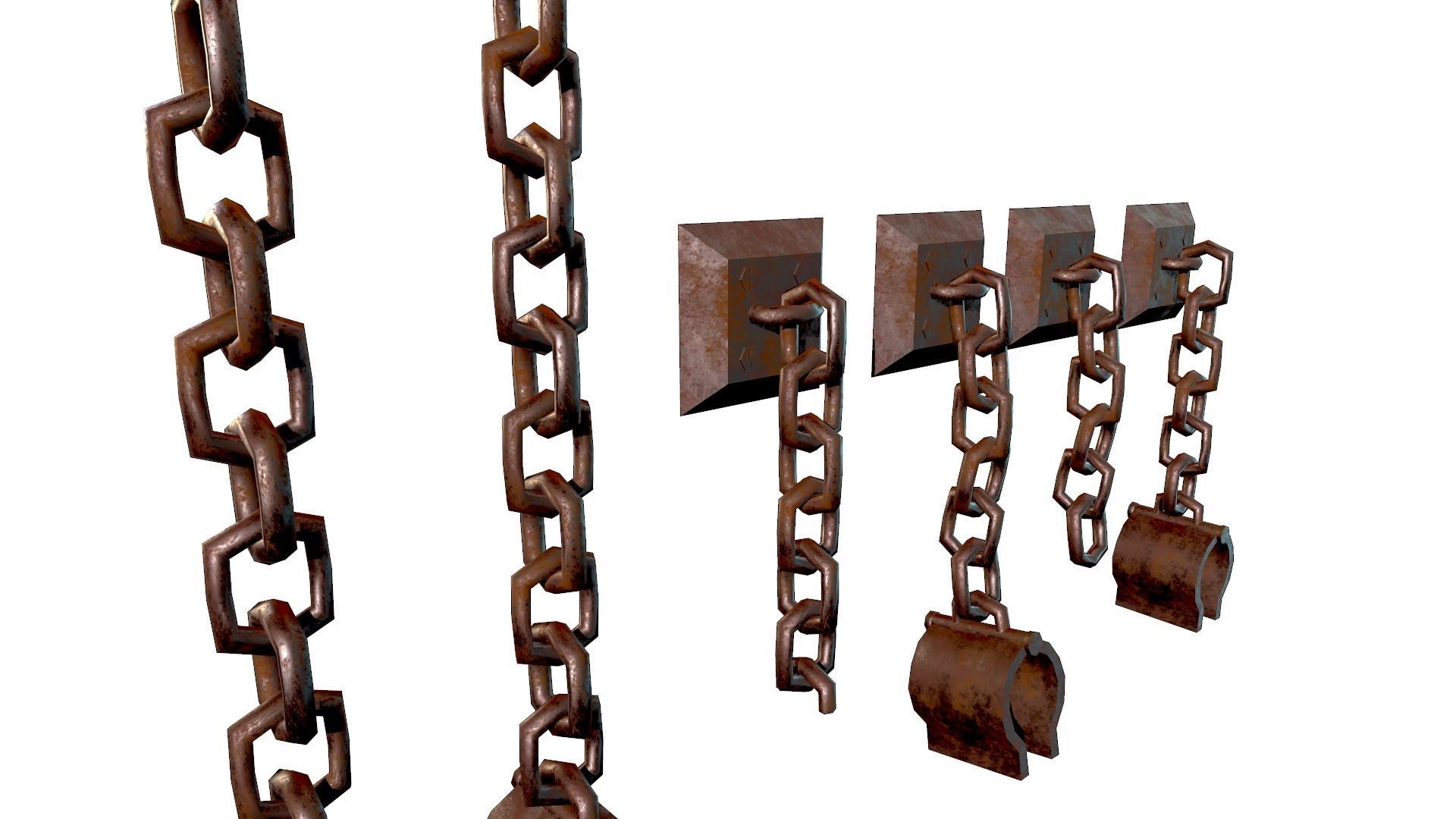3D model Modular Dungeon Chains for Games VR / AR / low-poly | CGTrader