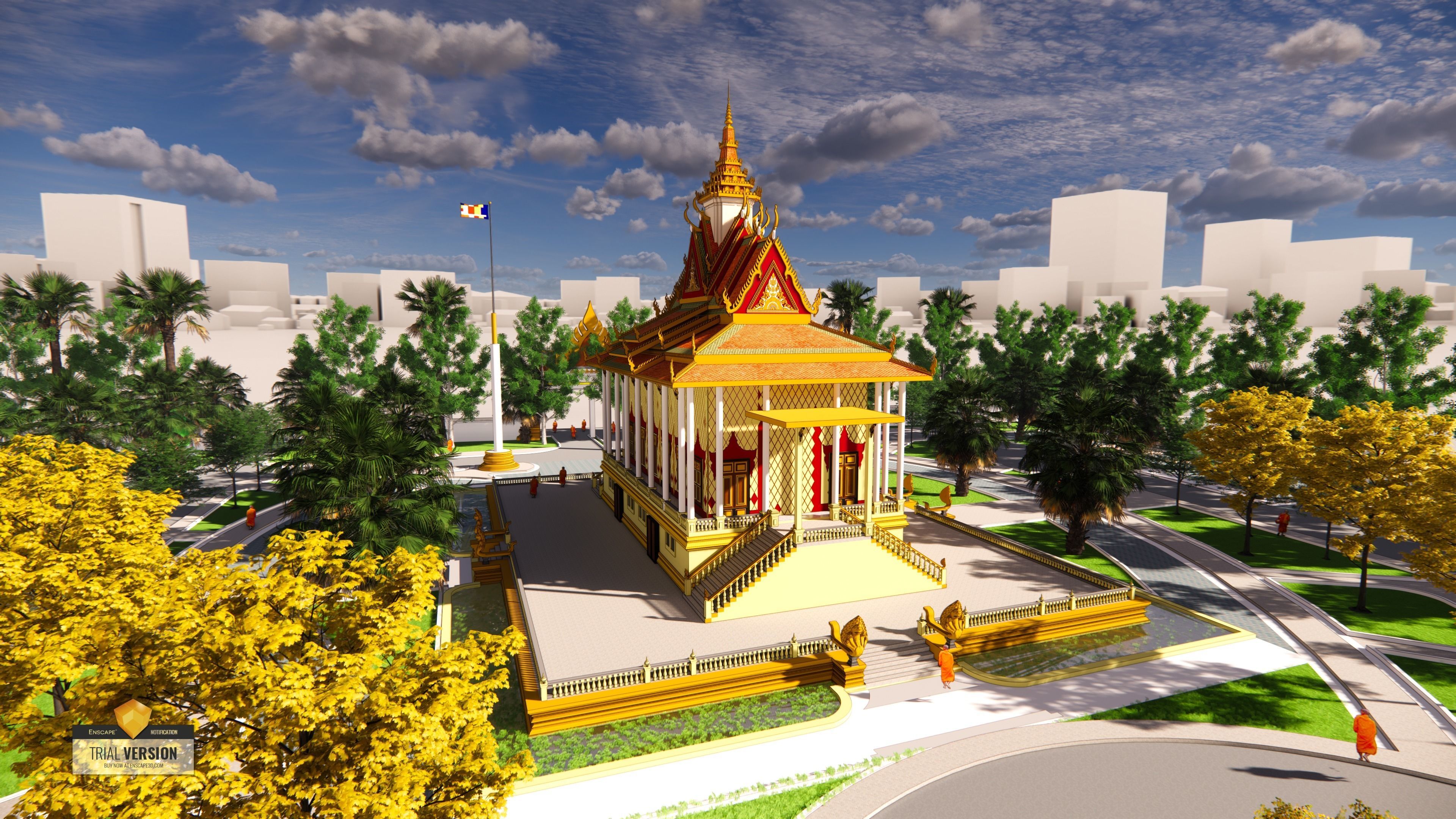 khmer pagoda 3D model | CGTrader
