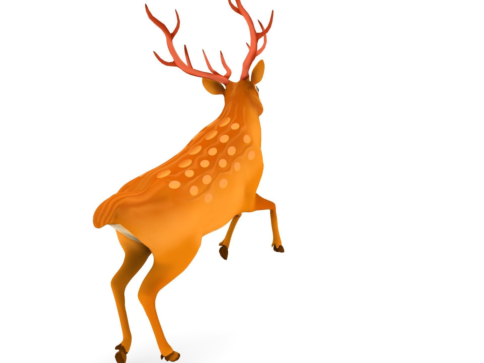 3D model Cartoon Toon Deer Rigged and Animated model VR / AR / low-poly ...