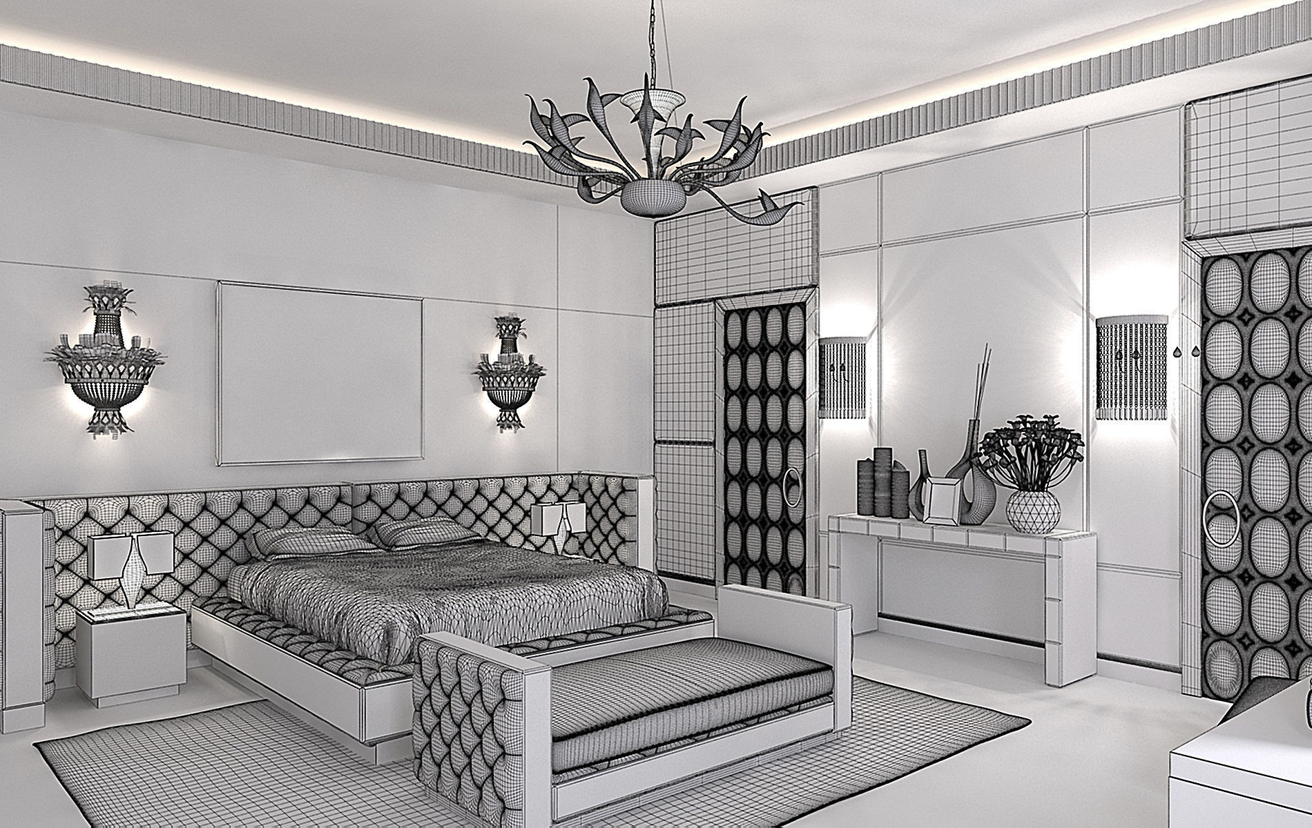 Modern Bedroom Visionnaire 3D model | CGTrader
