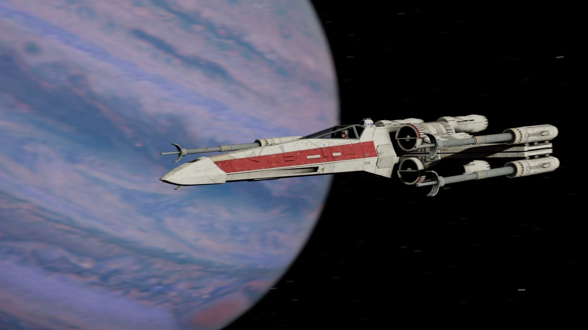 Star Wars T65b X-Wing Starfighter 3D model rigged | CGTrader