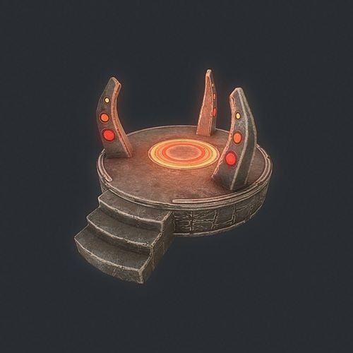 3D model Altar circular platform with steps VR / AR / low-poly | CGTrader