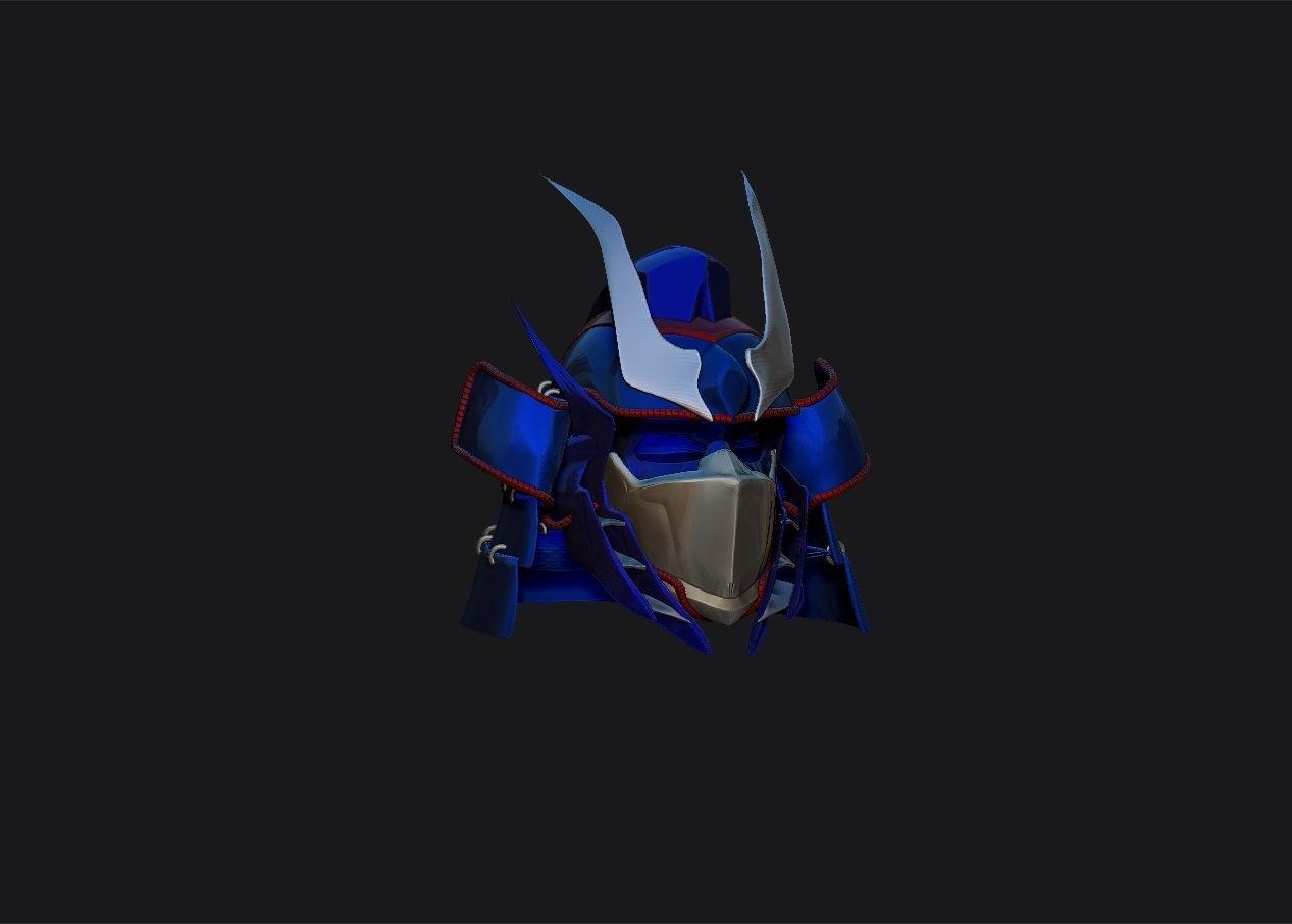 Optimus Prime Samurai Helmet 3D model 3D printable | CGTrader