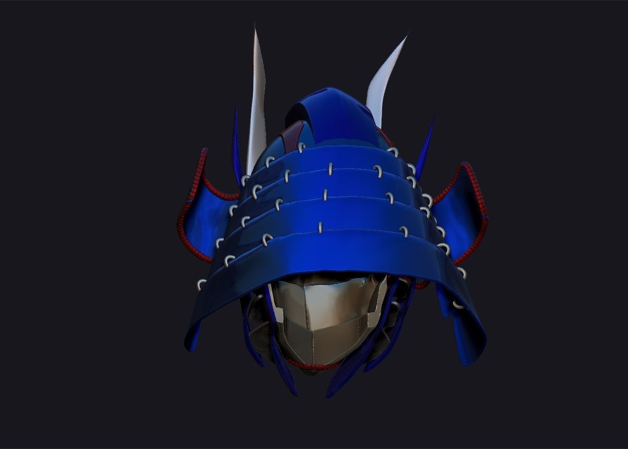 Optimus Prime Samurai Helmet 3D model 3D printable | CGTrader