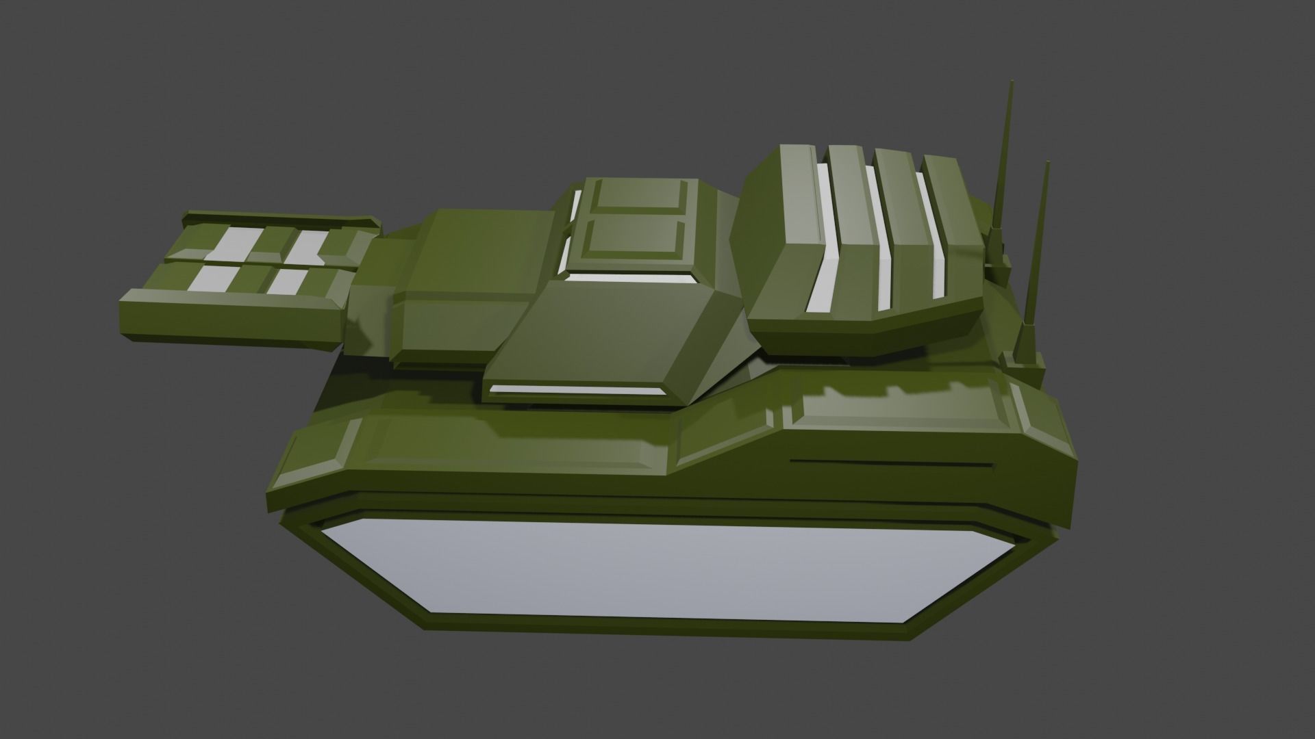 Sci-Fi Battle Tank 3D model 3D printable OBJ STL