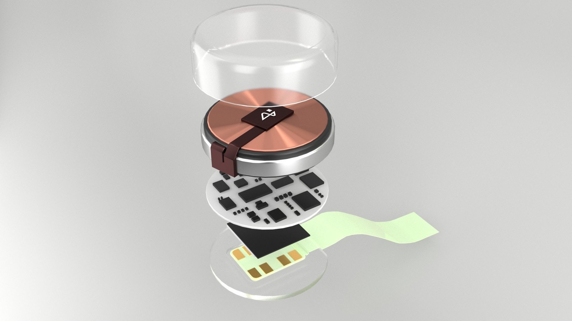 NeuraLink usb charger connected to clock 3D model animated rigged ...