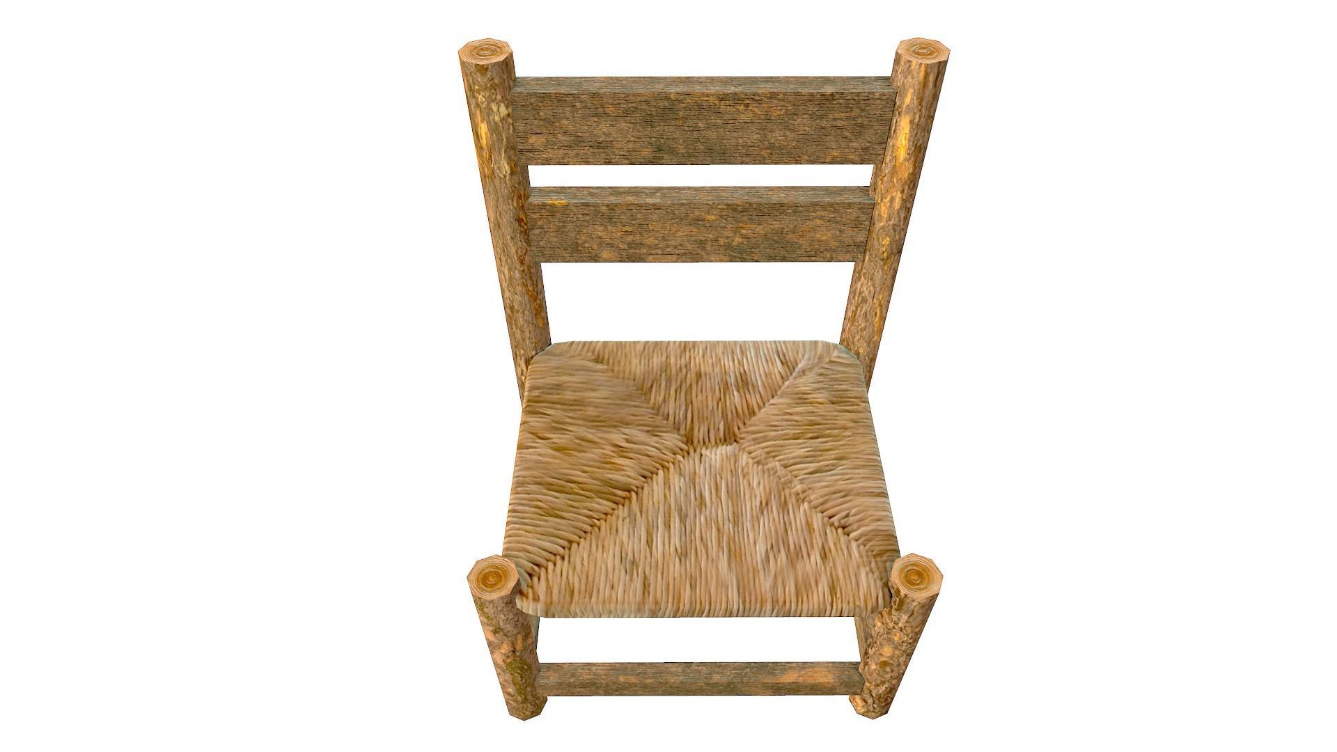 3D model Thatched Chair Game Ready VR / AR / low-poly | CGTrader
