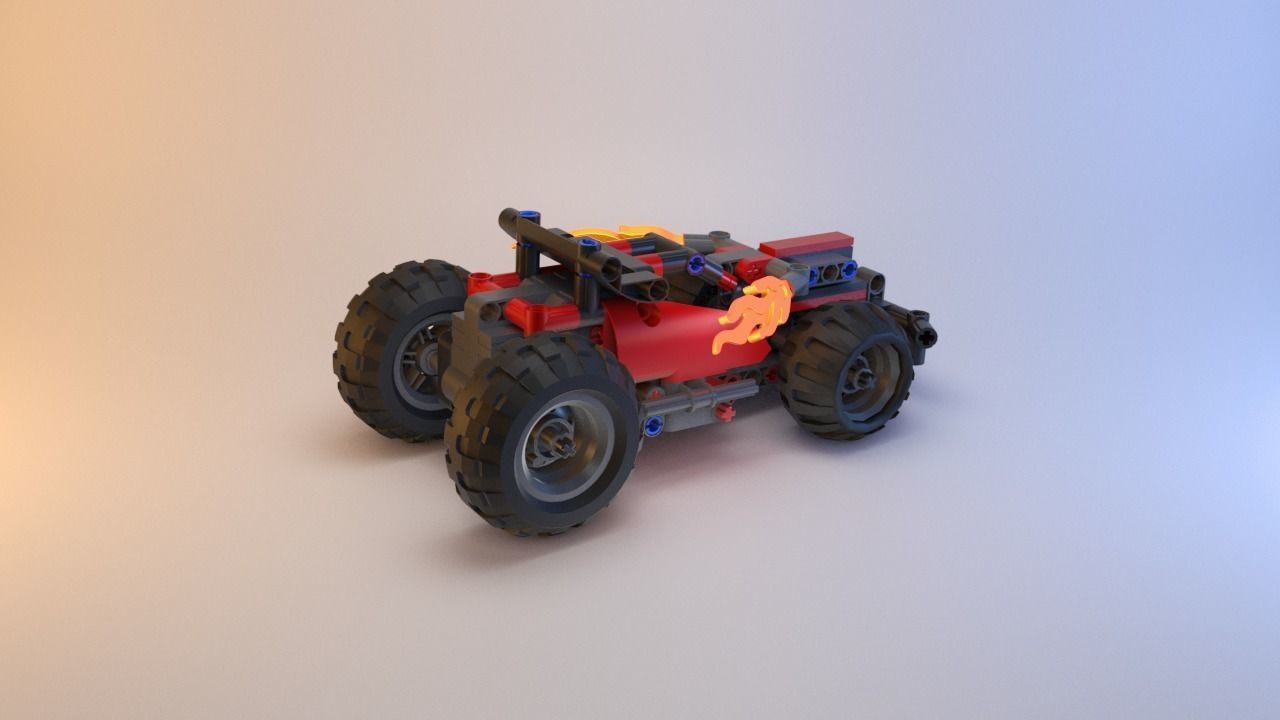 3D model Lego Technic - Red Racer BASH - 42073 VR / AR / low-poly ...