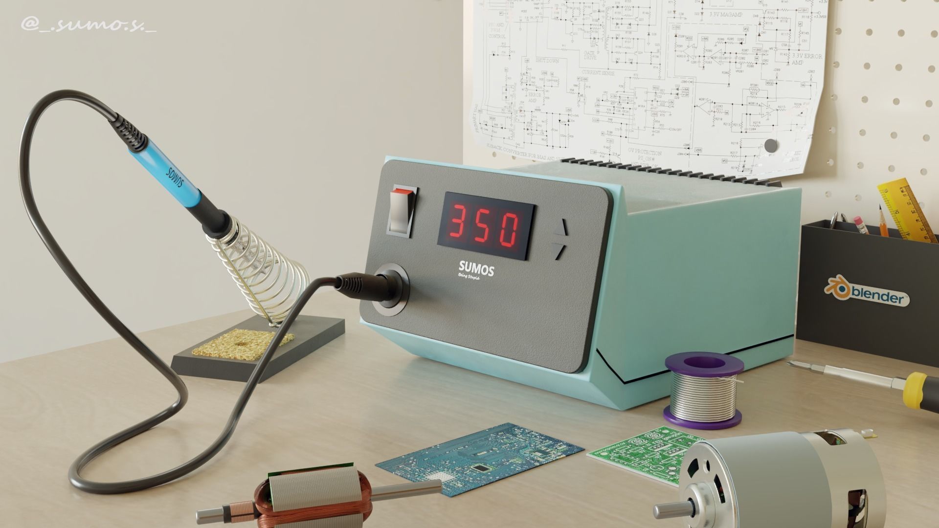 Soldering Station free 3D model | CGTrader