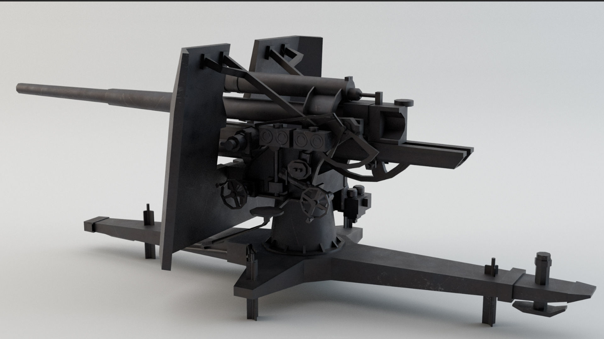 88 Flak Gun WW2 Game-Ready 3D asset | CGTrader