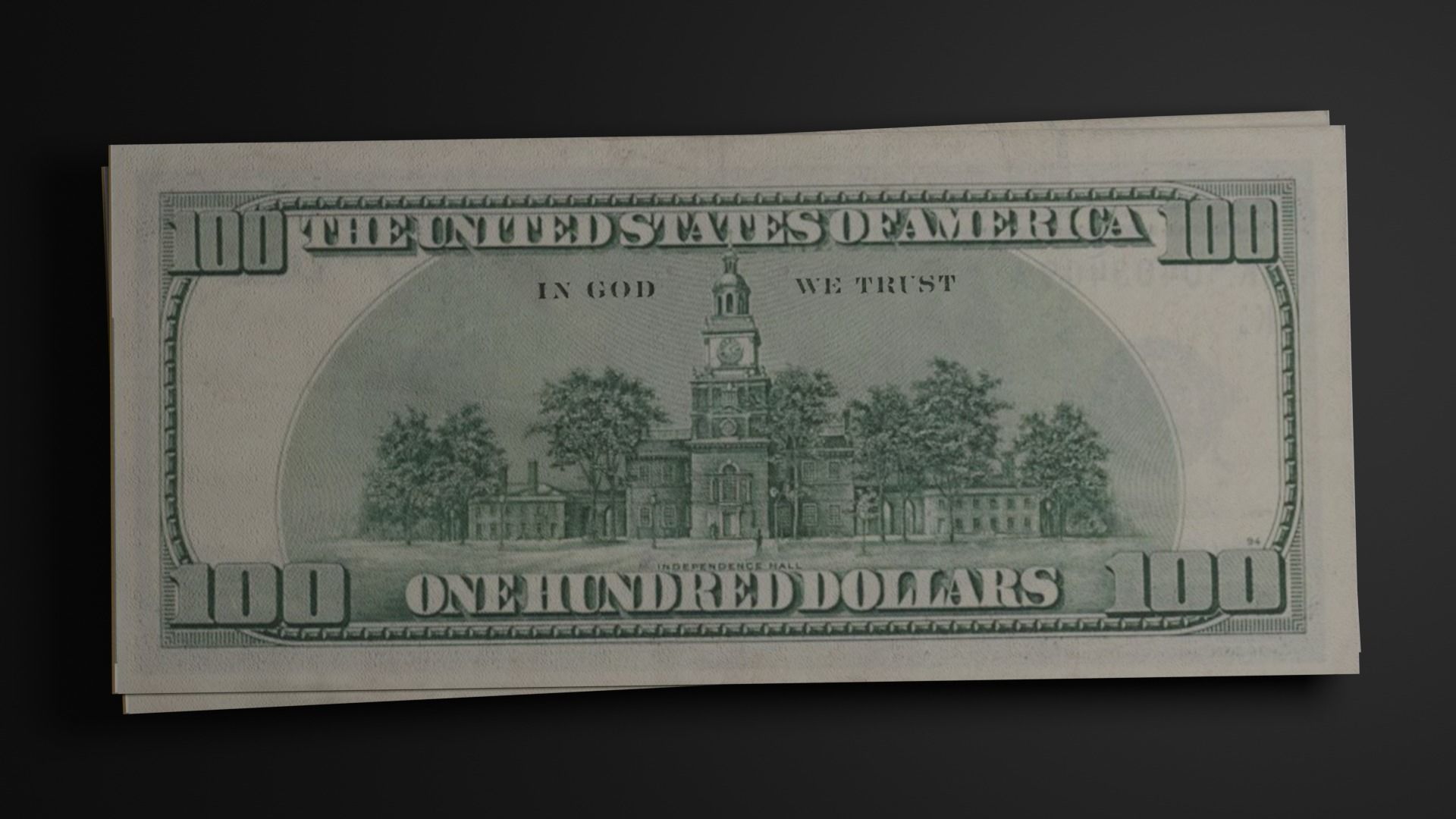 3D model Lowpoly 100 dollar bill models VR / AR / low-poly | CGTrader