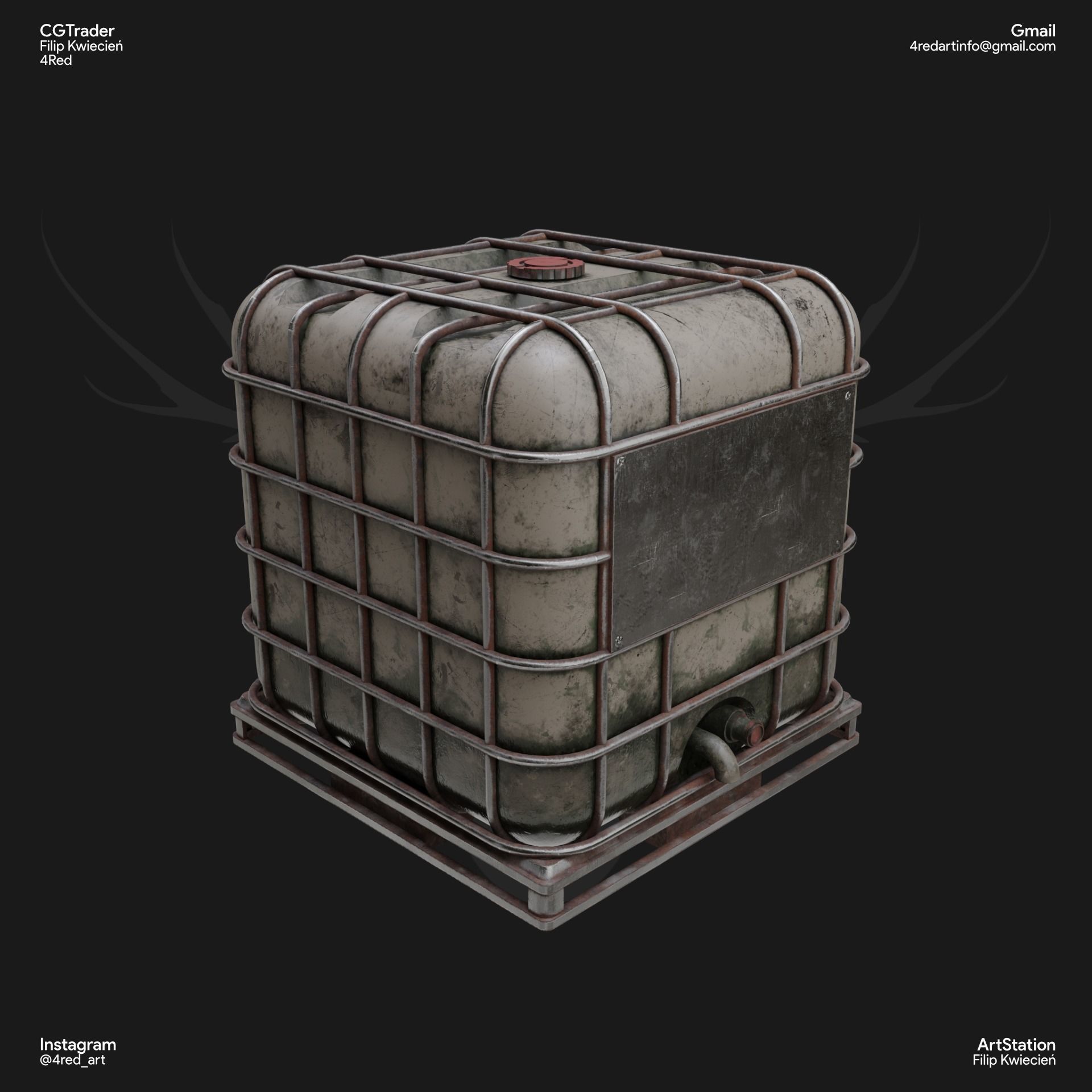 Pallet Liquid Container 3D model | CGTrader