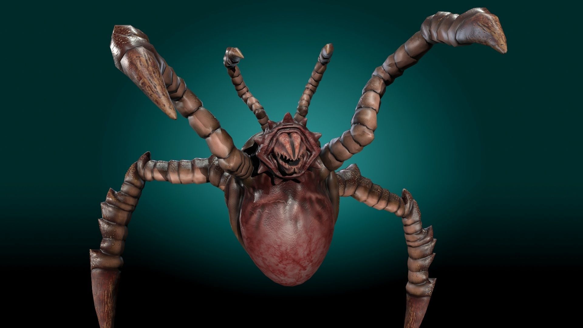 3D model Monster Devourer VR / AR / low-poly rigged animated | CGTrader