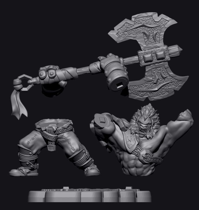 DOTA 2 AXE 3D model 3D printable | CGTrader