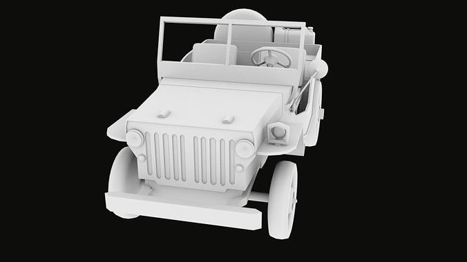 3D model Jeep World War II 1942 OBJ FBX VR / AR / low-poly | CGTrader