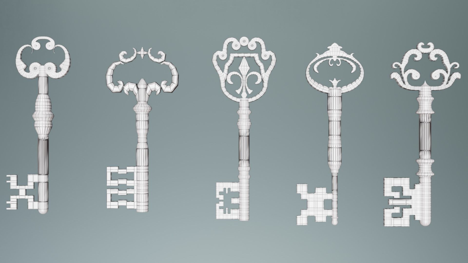 Key Set free VR / AR / low-poly 3D model | CGTrader