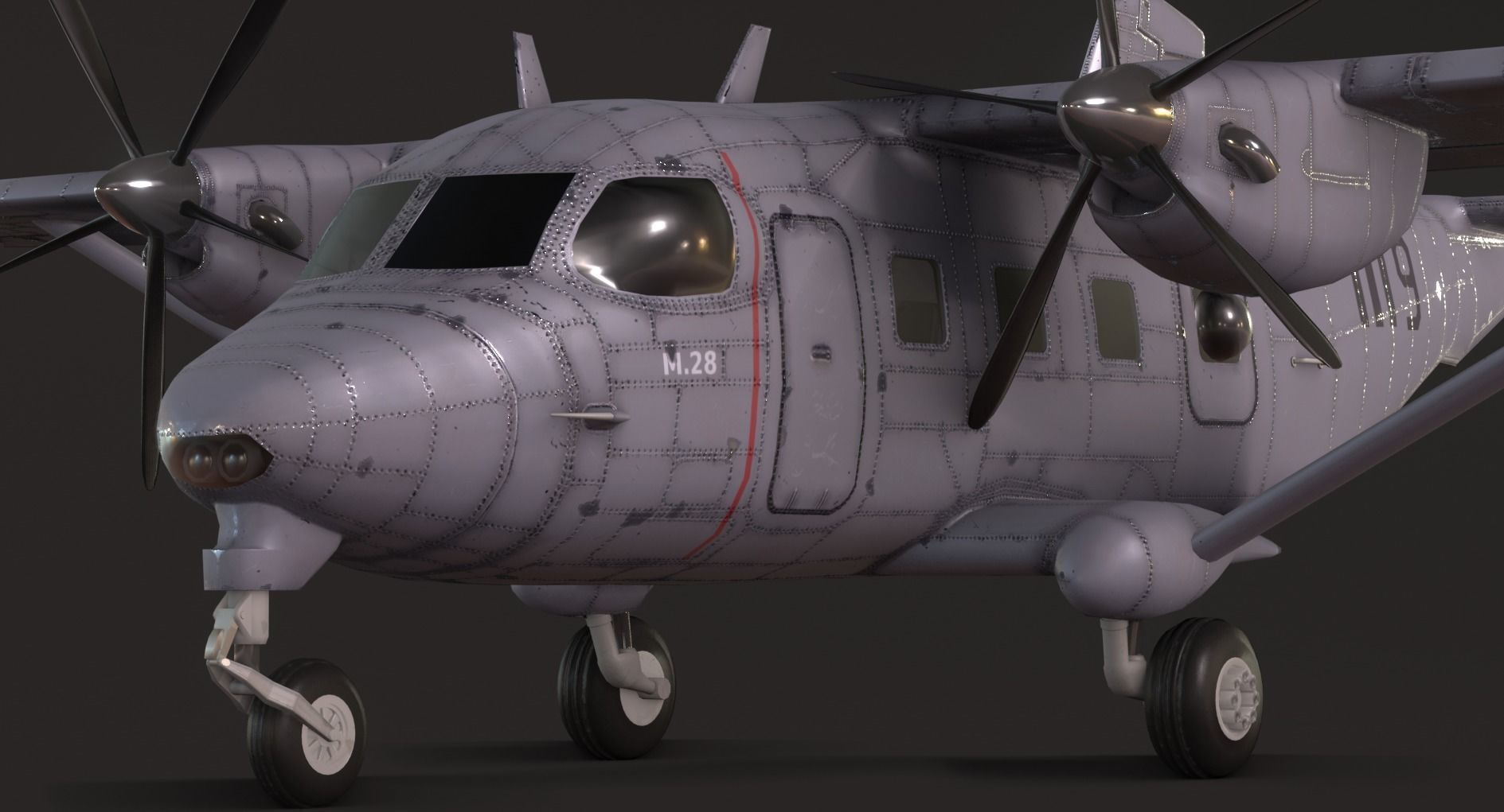 3D model PZL M28 Bryza -Skytruck VR / AR / low-poly | CGTrader