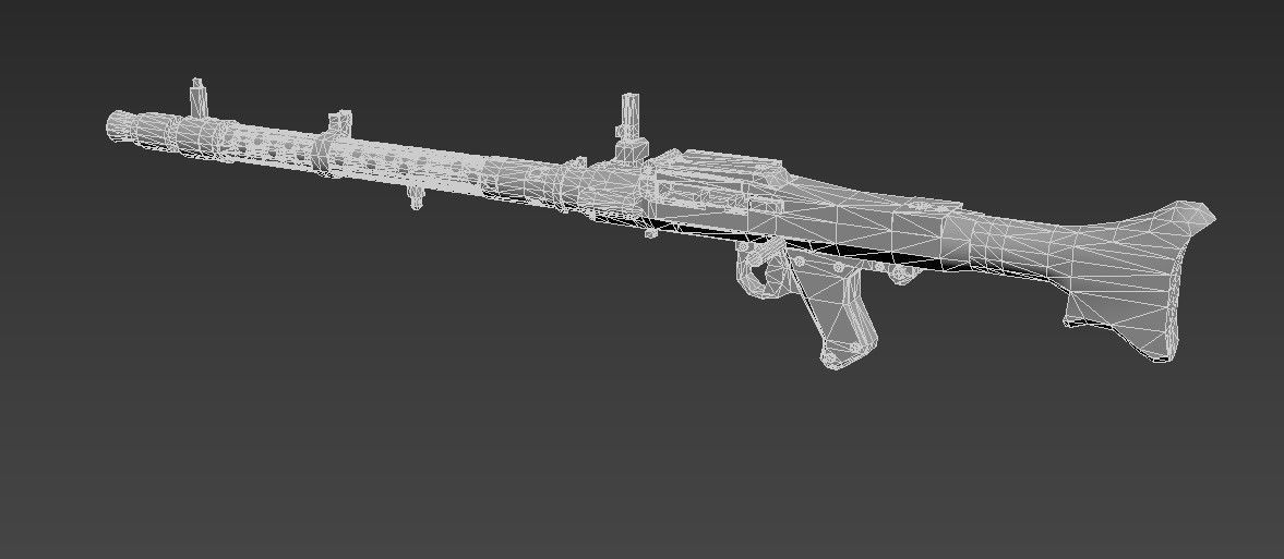3D model MG34 - German WW2 Weapon VR / AR / low-poly | CGTrader