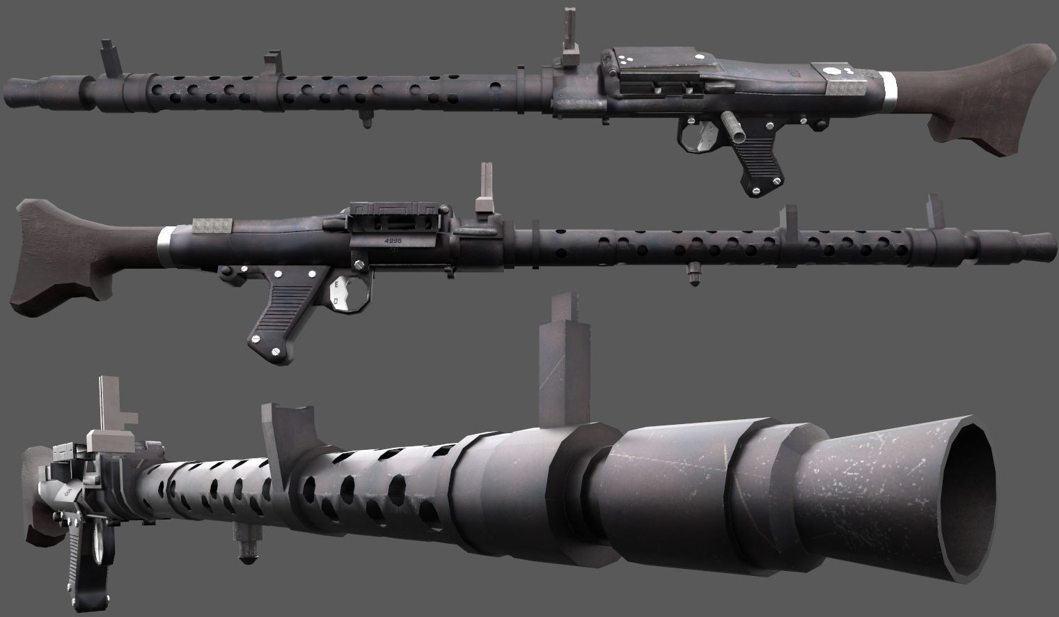 3D model MG34 - German WW2 Weapon VR / AR / low-poly | CGTrader