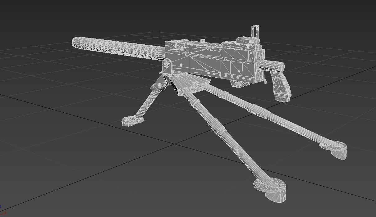 3D model M1919 Browning - American WW2 Weapon VR / AR / low-poly | CGTrader